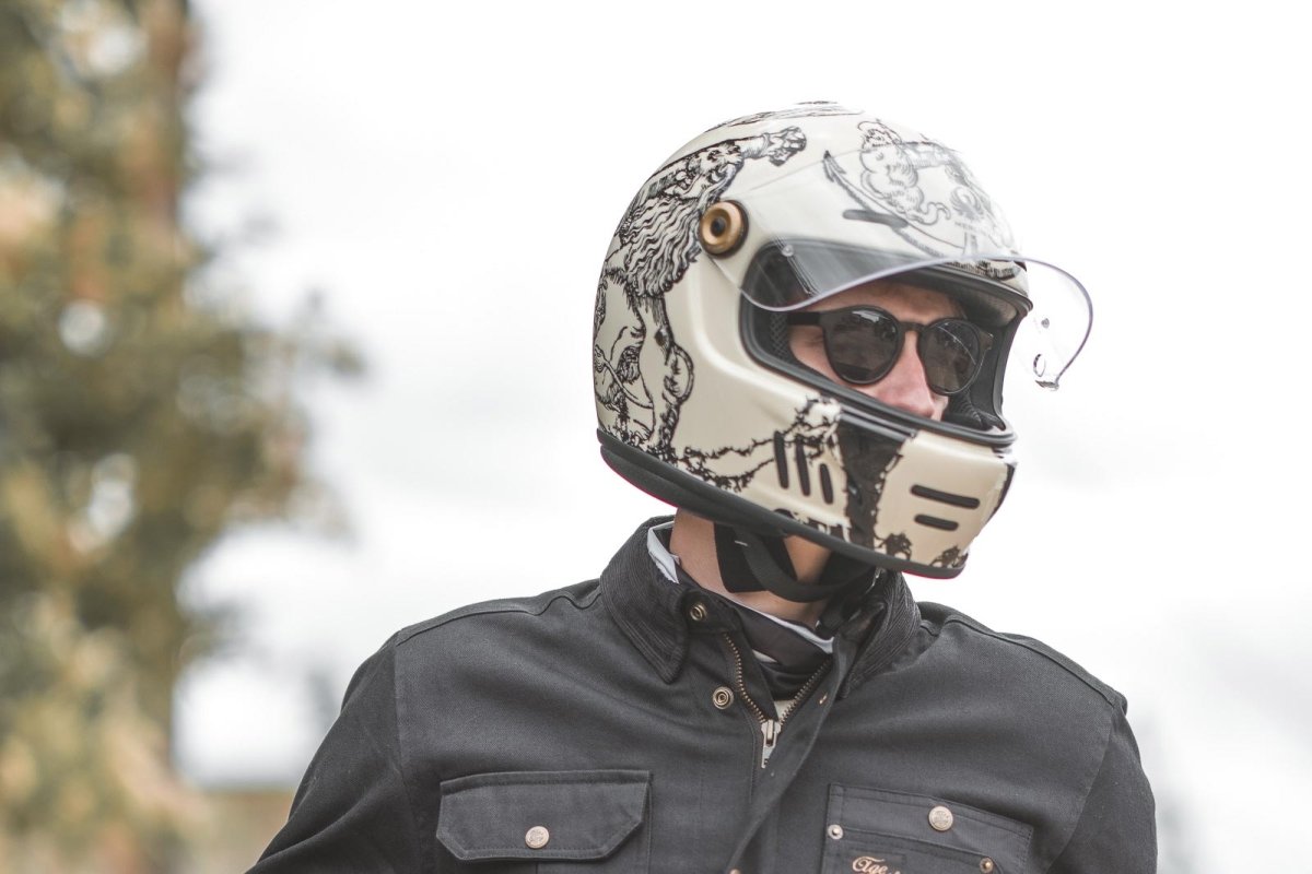 Merlin motorcycle helmets available at Veloce Club