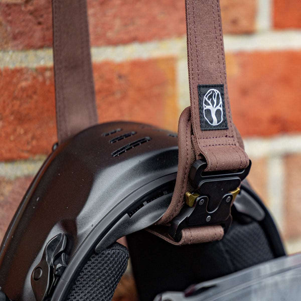 Sling Waxed Cotton Motorcycle Helmet Strap in Brown – Veloce Club